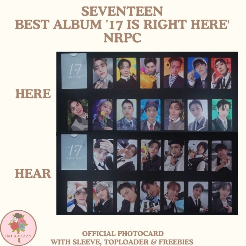 [ON HAND] SEVENTEEN BEST ALBUM '17 IS RIGHT HERE' NRPC Photocard Set hear here | Shopee Philippines