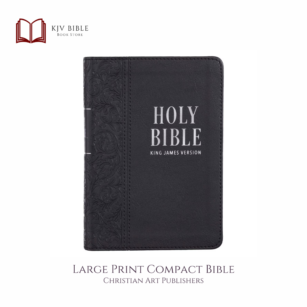 KJV131 | King James Version Large Print Compact Black Faux Leather ...