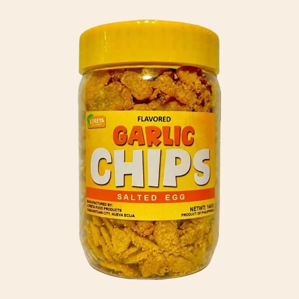 Garlic Chips Salted Egg Flavor 140g Jar | Shopee Philippines
