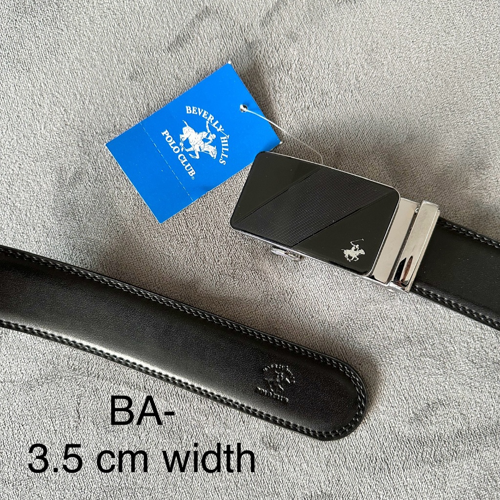 Beverly Hills Polo Club BA- Men's Leather Belt Automatic Buckle 3.5 cm ...