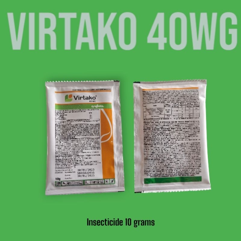 VIRTAKO 40WG Insecticide by Syngenta (1 sachet X 10grams) | Shopee ...