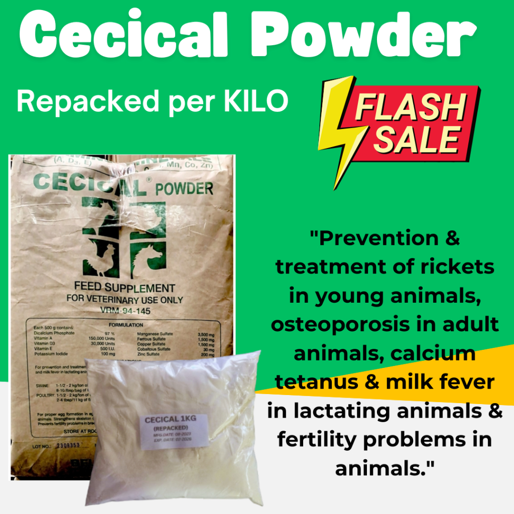 [FCR AGRIVET] 1kg Cecical Powder (Calcium) Feed Supplement (Vitamin ...