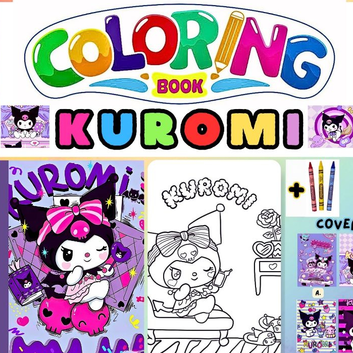 KUROMI COLORING ACTIVITY BOOK –FUN & EDUCATIONAL GIFT, BIRTHDAY ...