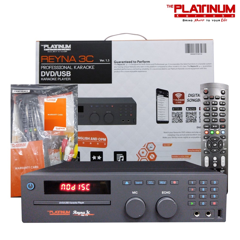 The Platinum Reyna 3C v1.5 DVD Karaoke Player | Shopee Philippines