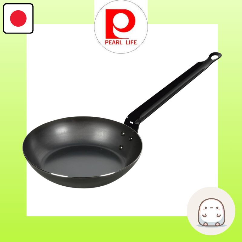 Pearl Metal Iron Frying Pan 18cm IH Compatible, Tetsu Shokunin, Made in Japan, Black HB-1517 ...