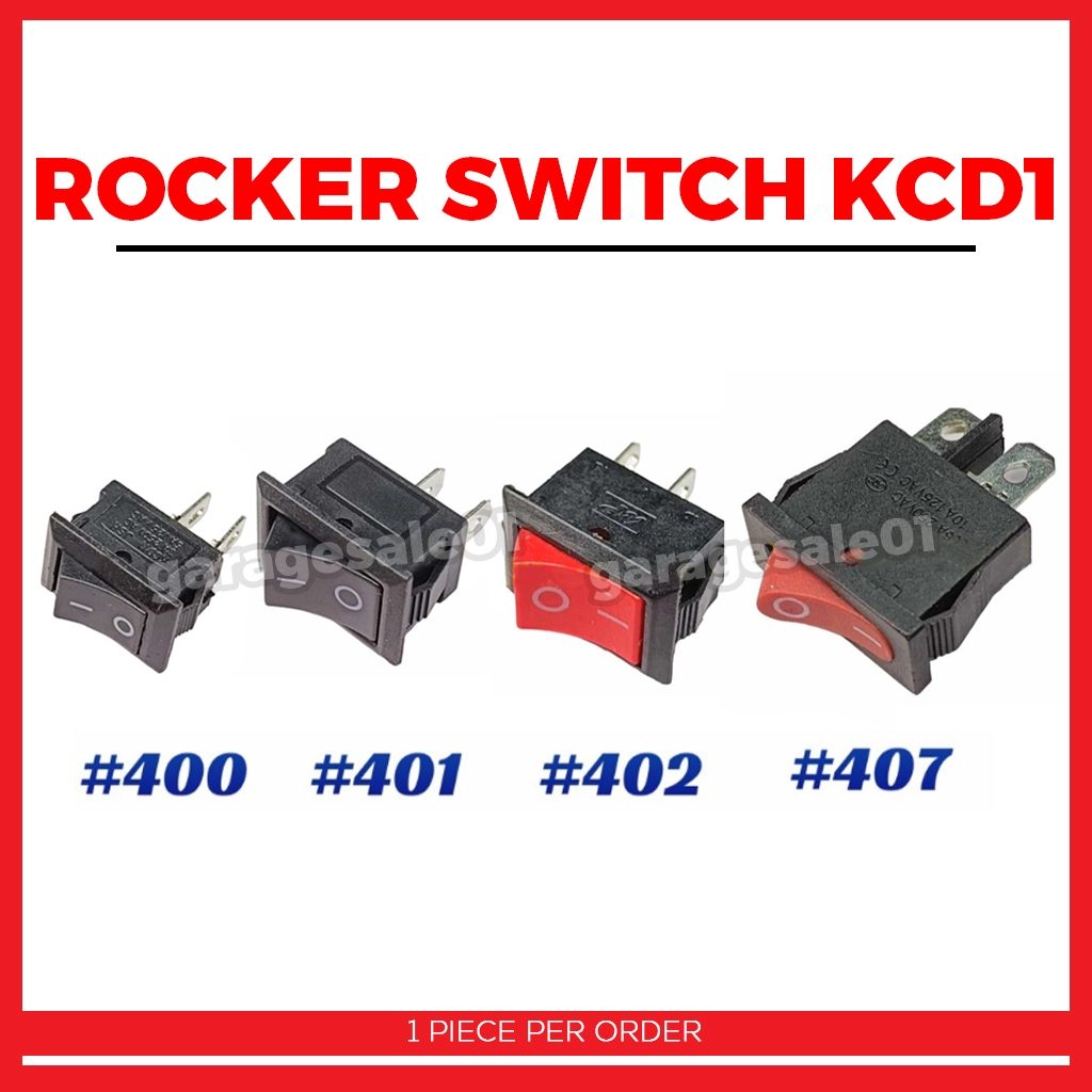 1PC. Rocker Switch sub-mini 14mm x 9mm and mini 21mm x 15mm KCD1 2Pins ...