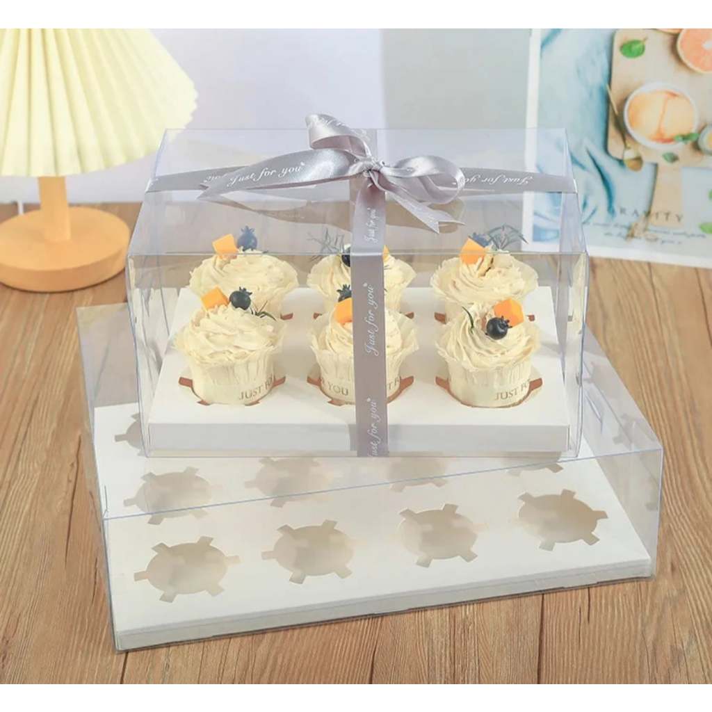 EVERYDAY BAKER - 10pcs Acetate Cupcake Box (6 holes/12 holes) | Shopee ...