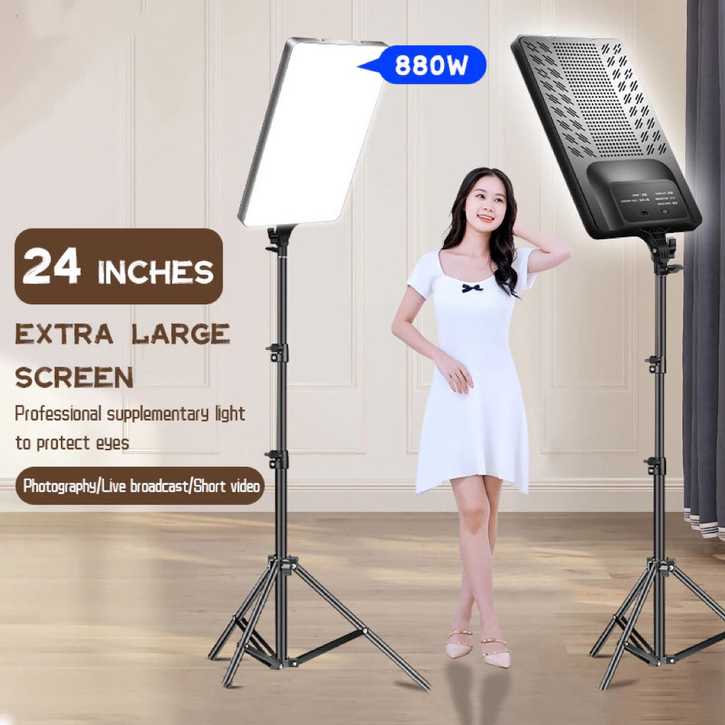 Smile 24Inch LED Video Panel Light Studio Light with Tripod Photography ...