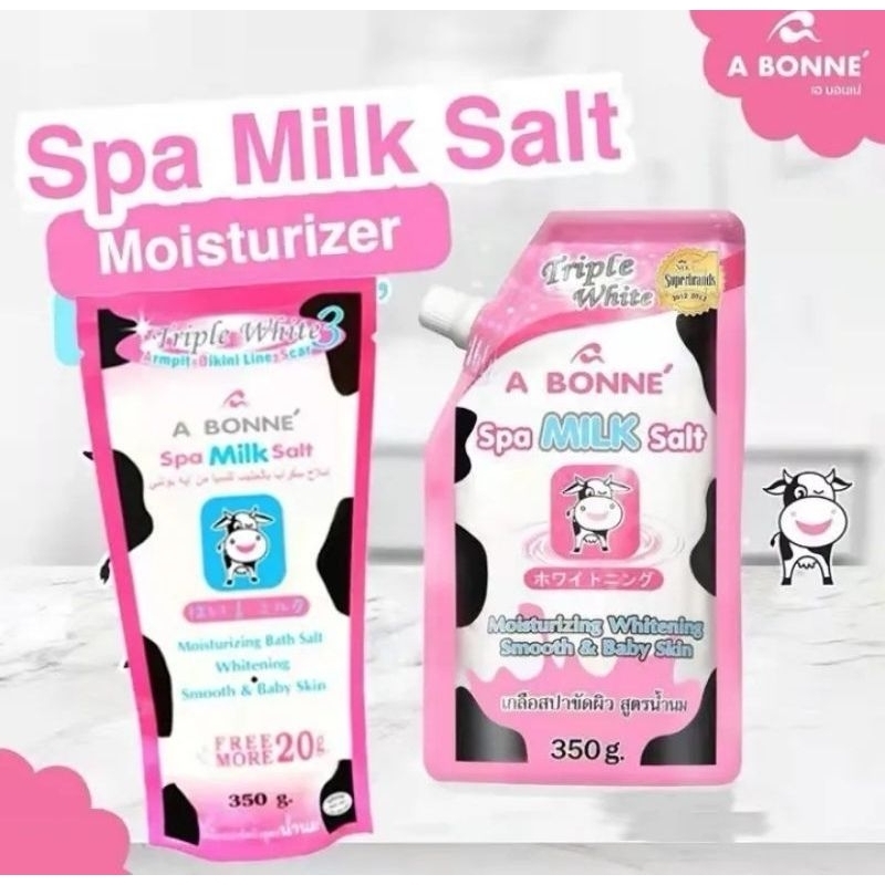 A BONNE SPA MILK SALT SCRUB MOISTURIZING WHITENING SMOOTH AND BABY SKIN ...