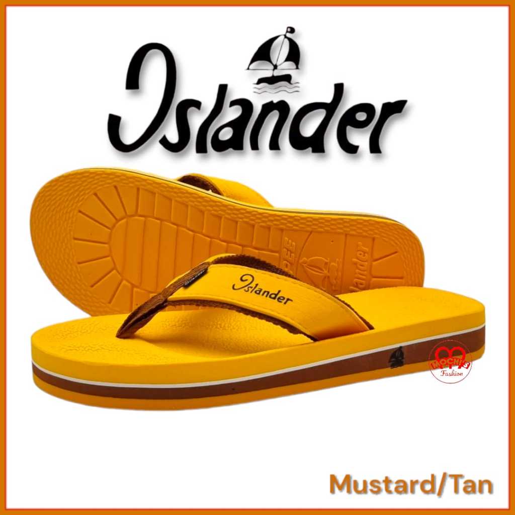 Islander Classic Men's 'Mustard/Tan' Original Non-Slip rubber slippers ...