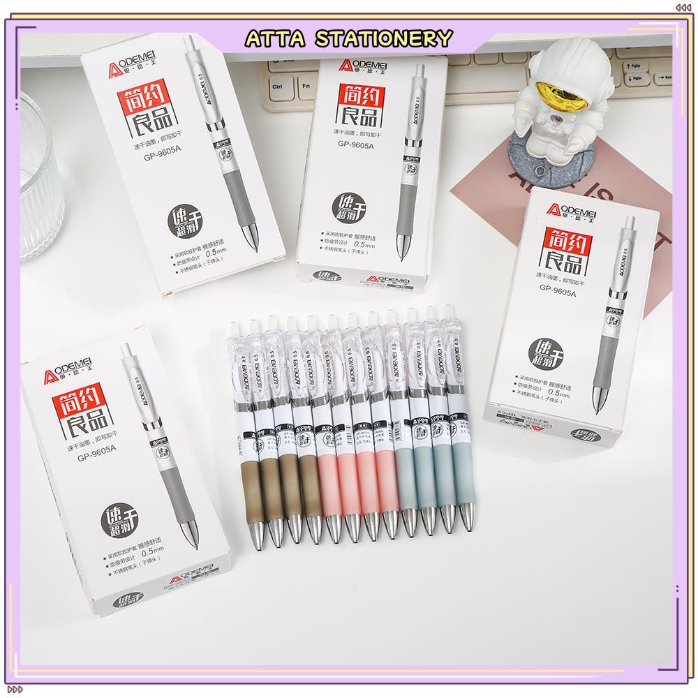 12Pcs/Box Black Press Neutral Pen Student Gel Pen 0.5MM Office ...