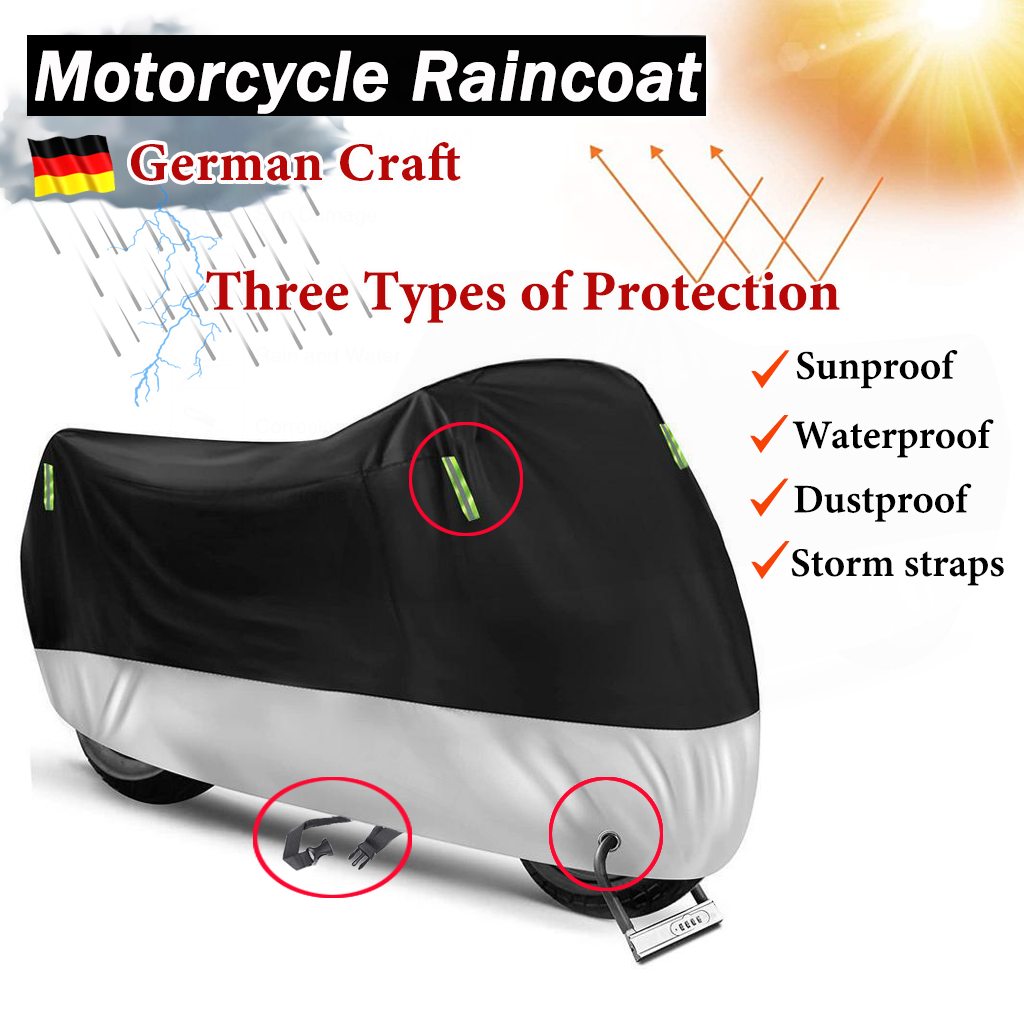 Thickened Motorcycle Cover Waterproof Outdoor Sun Protection Anti-Dust ...