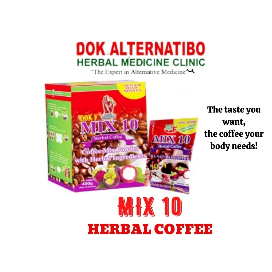 Dok F Mix 10 in 1Herbal coffee (20 SACHETS) | Shopee Philippines