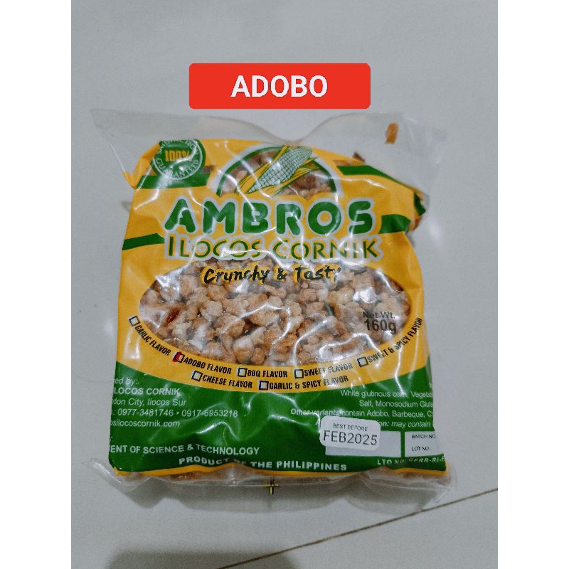 Ambros Ilocos Cornik original crunchy cornik cornick snack | Shopee ...