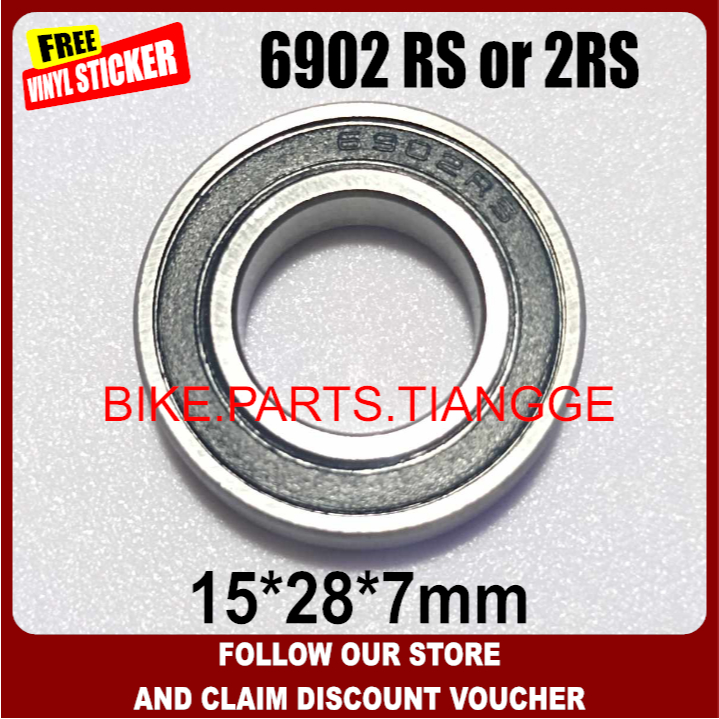 6902 RS 2RS Bicycle Bearing Bike Hub 15*28*7mm for MTB RB | Shopee ...