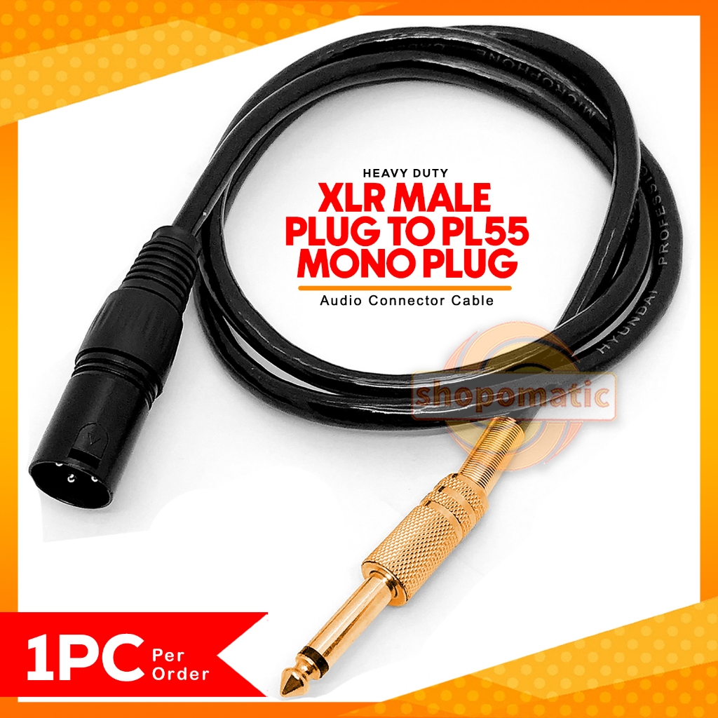 High Quality 6.35mm Male Mono to XLR Male Microphone Cable Audio Cable ...