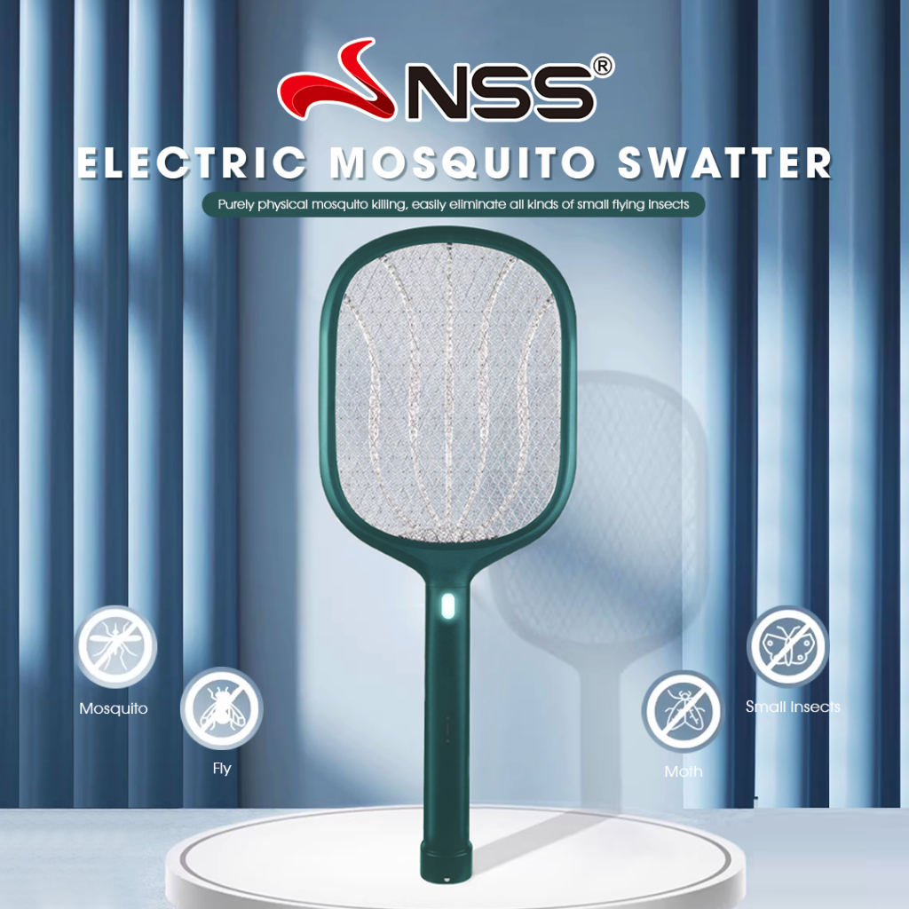 NSS Rechargeable Mosquito Fly Hitting Swatter Insect Racket Killer ...