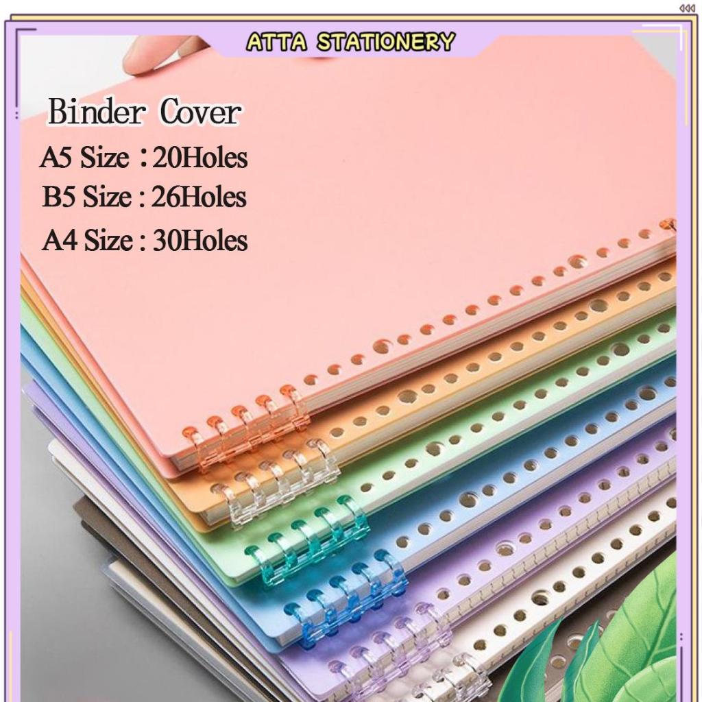 A5/B5/A4 2PCS Morandi Color Loose-leaf Binder Cover PP Binding Ring DIY ...