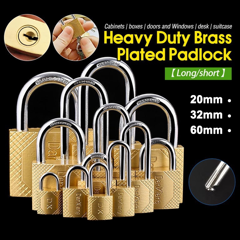 Imitation copper padlock single open unlocking door lock dormitory ...
