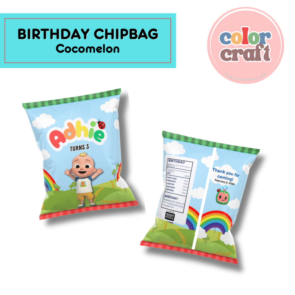 10 pcs COCOMELON CHIP BAG/LOOTBAG (BIG SIZE) | Shopee Philippines