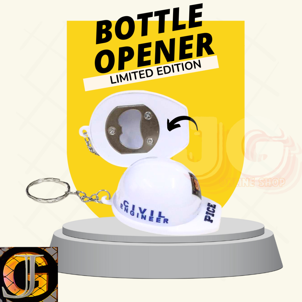 jg Keychain Civil Engineer Botttle Opener Hard Hat Design PICE Key ...