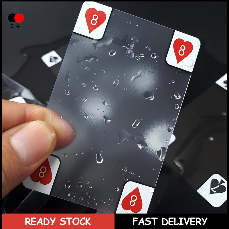Creative Transparent Plastic Waterproof Poker Novelty Poker Index Playing Cards Cards ...