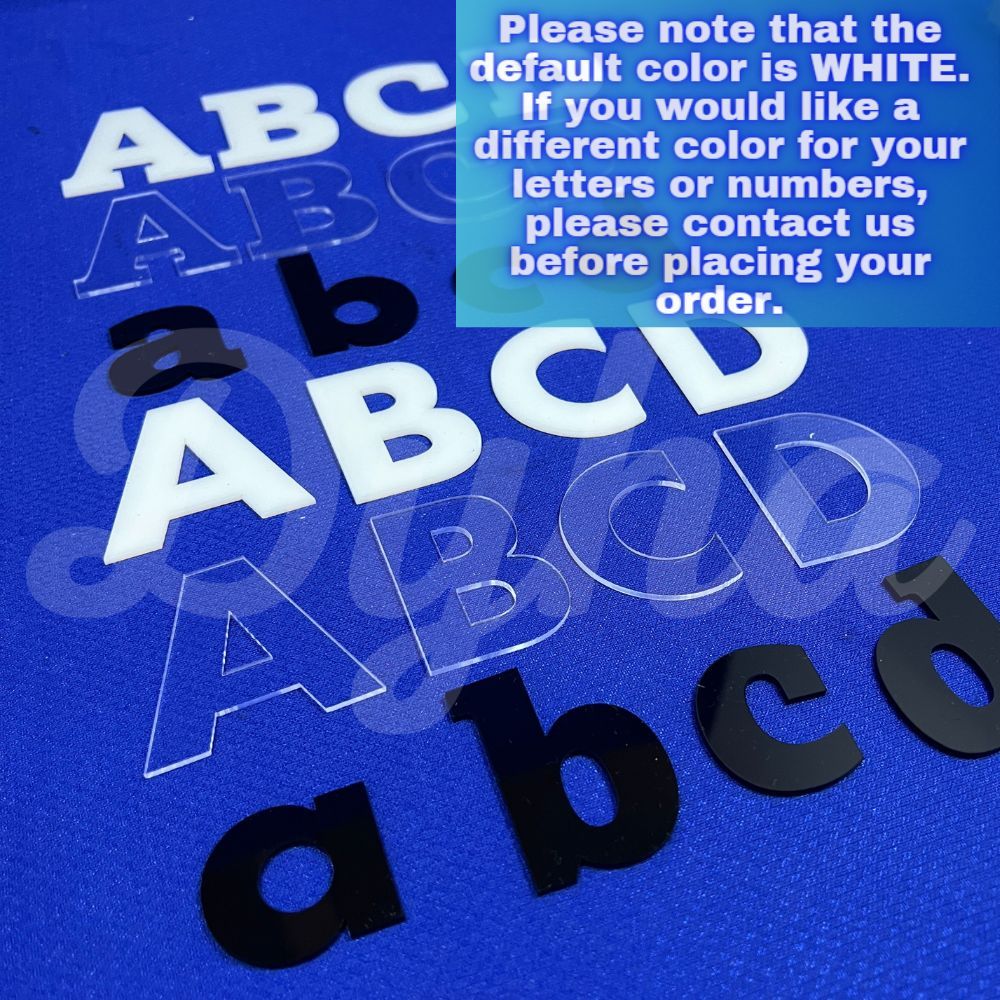 White Difuser Acrylic Letters and Numbers [2mm, 3mm THICK] [5inches ...