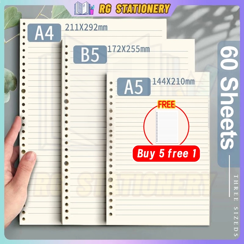 Binder Refill A5/B5/A4 Refill pages/ loose leaf Notebook Binder Refill ...