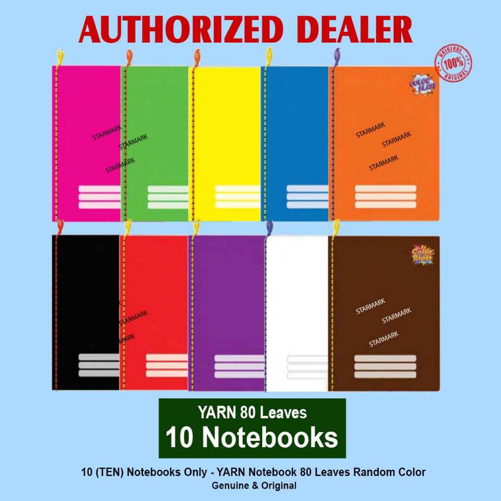 YARN Notebook Notebooks 80 leaves Note Book Note Books Random Colors ...