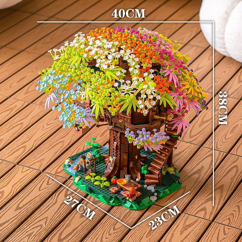 Pink Purple Green Sakura Tree House Compatible with LEGO Building ...