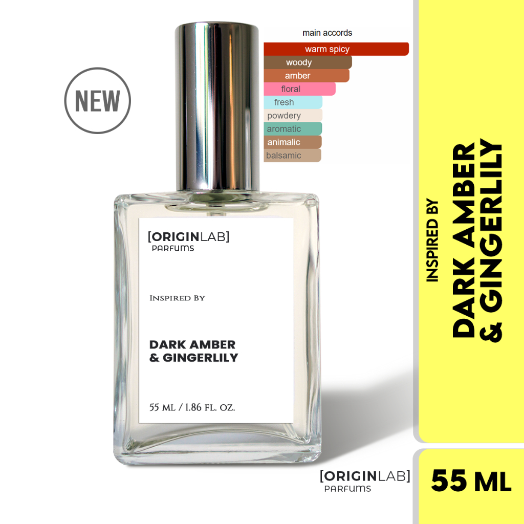 OriginLab DARK AMBER & GINGERLILY inspired Perfume for Women 30% Oil ...