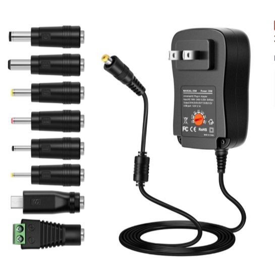 AC100-240V 50 60HZ Multi Purpose Power Supply Adapter 30W DC3V-12V USB ...