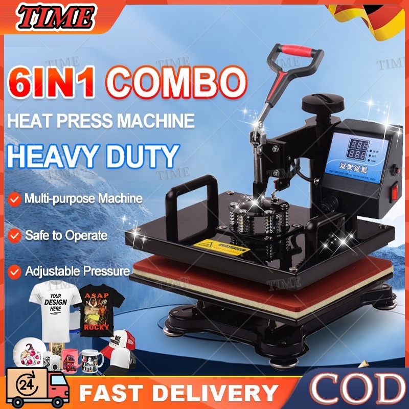 6 in 1 Multi function Heat Press Machine (T-Shirt Press/Mug Press/Plate ...