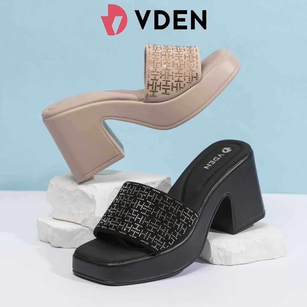 VDEN Rhinestone High Chunky Platform Sandals For Women 3.2INCH/8.5CM ...