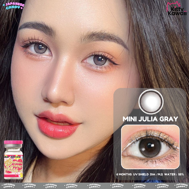 Mini JULIA Gray Soft Colored Contact Lens Eyewear Vision Correction 6 Month UV Blocking 2PCS ...