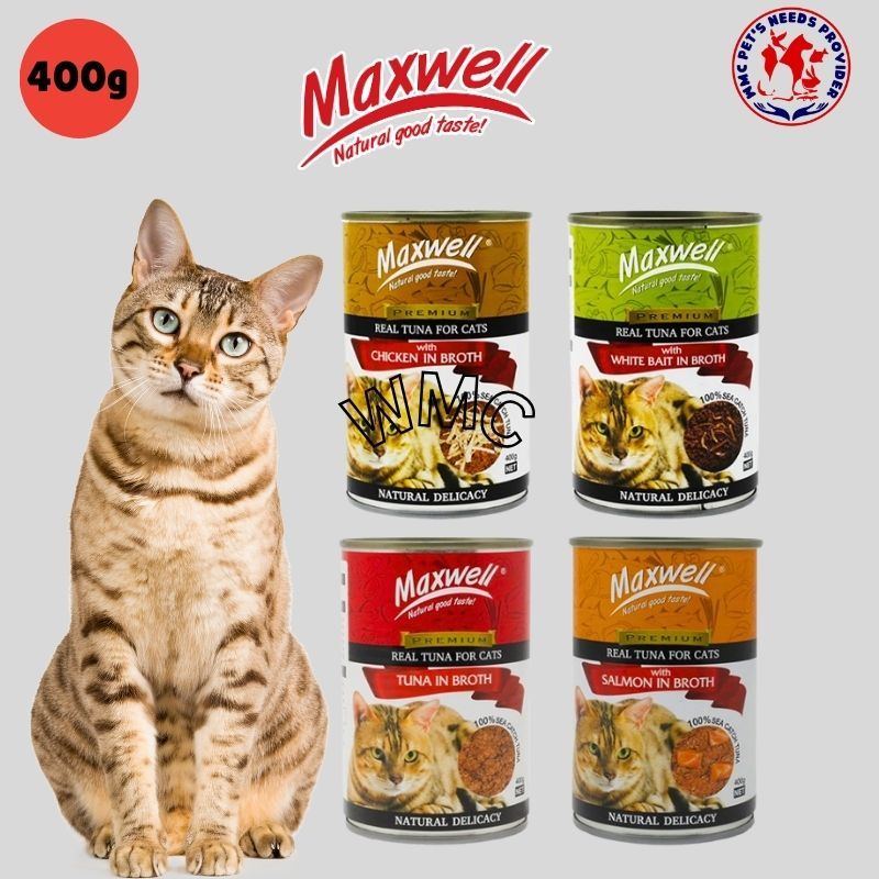400g Maxwell Premium Real Tuna Cat Can Wet Food All Stages Adult Kitten ...