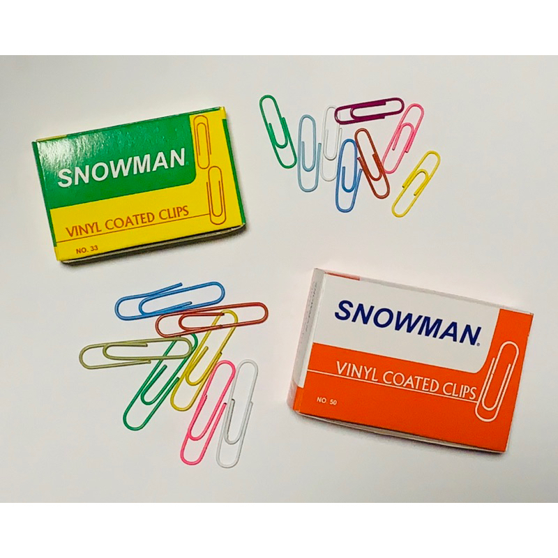 SNOWMAN COLORED PAPER CLIP BIG AND SMALL (sold per BOX) | Shopee ...