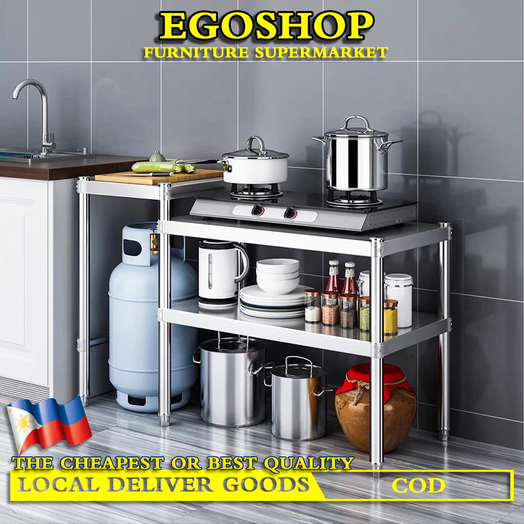 EGOSHOP Metal kitchen gas stove rack multi-purpose combination storage ...