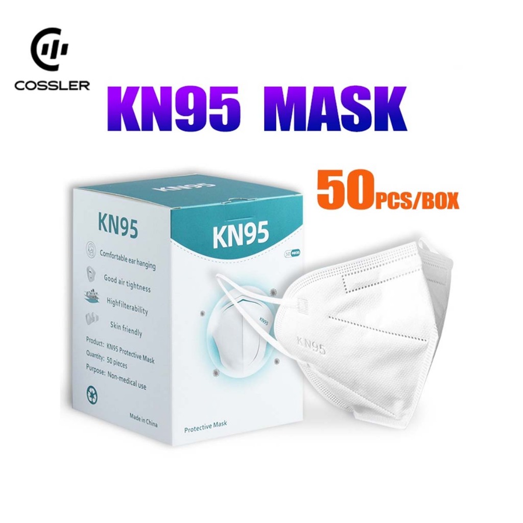 Cossler 50PCS/BOX KN95 Mask Face 5ply Protection KN95 Mask Washable N95 ...