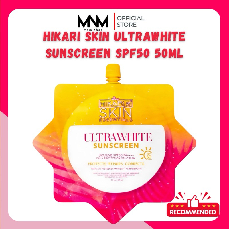HIKARI SKIN ULTRAWHITE SUNSCREEN UVA/UVB SPF50 PA ++++ 50mL | Shopee ...