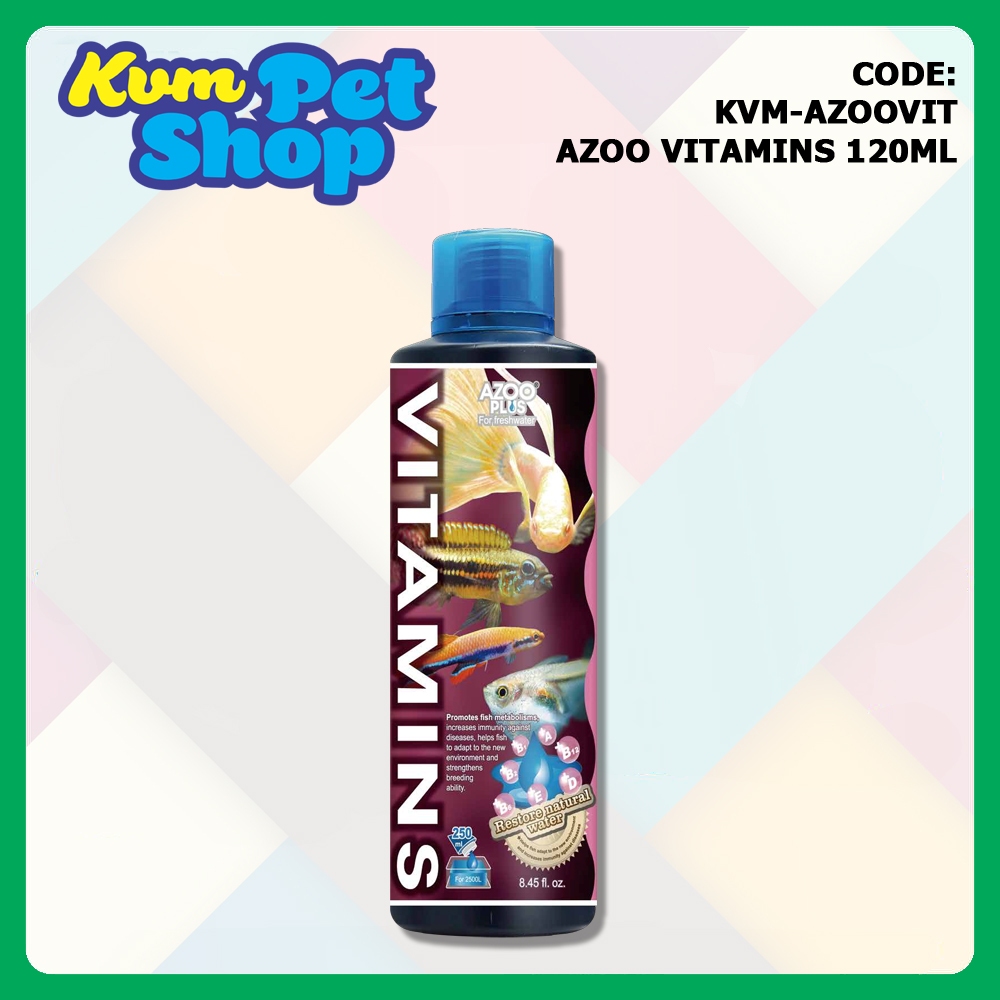 Azoo Fish Vitamins 120ml Multivitamins for Freshwater fish made in ...
