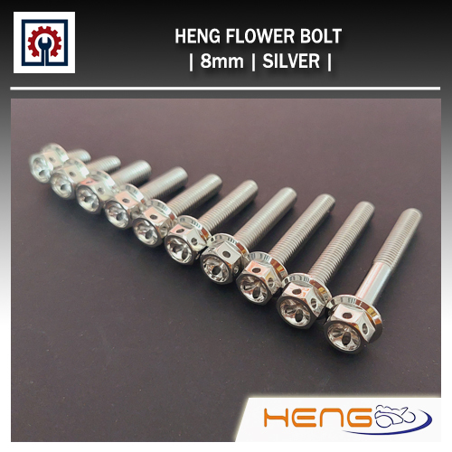 HENG FLOWER BOLT 8x12-8x60 SILVER [1 PC] | Shopee Philippines