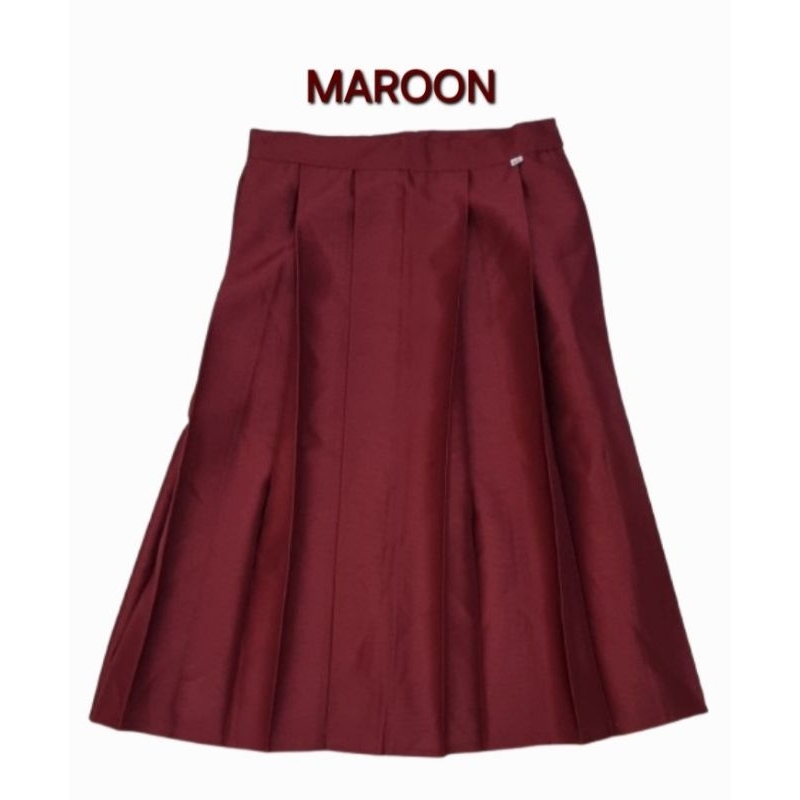 SKIRT SCHOOL UNIFORM(MAROON) | Shopee Philippines