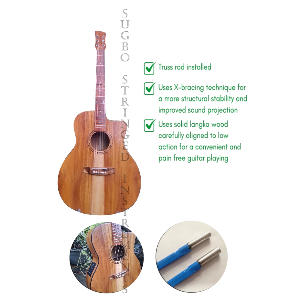 Cebu Handmade Langka Guitar installed with truss rod and with guitar EQ ...