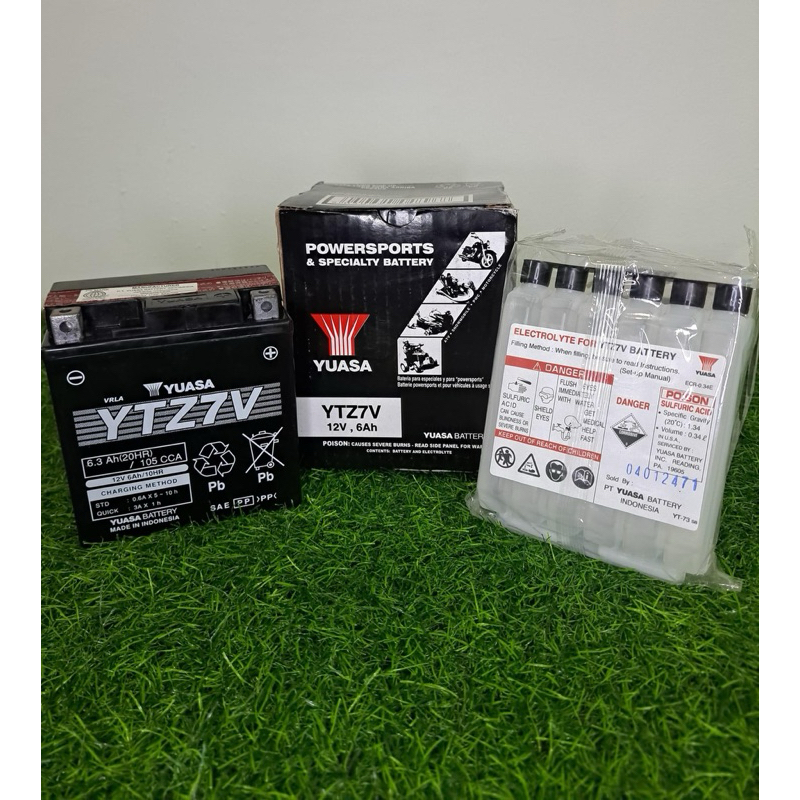 YUASA YTZ7V BATTERY WITH SEPARATE ACID NMAX V1 AEROXV1 | Shopee Philippines