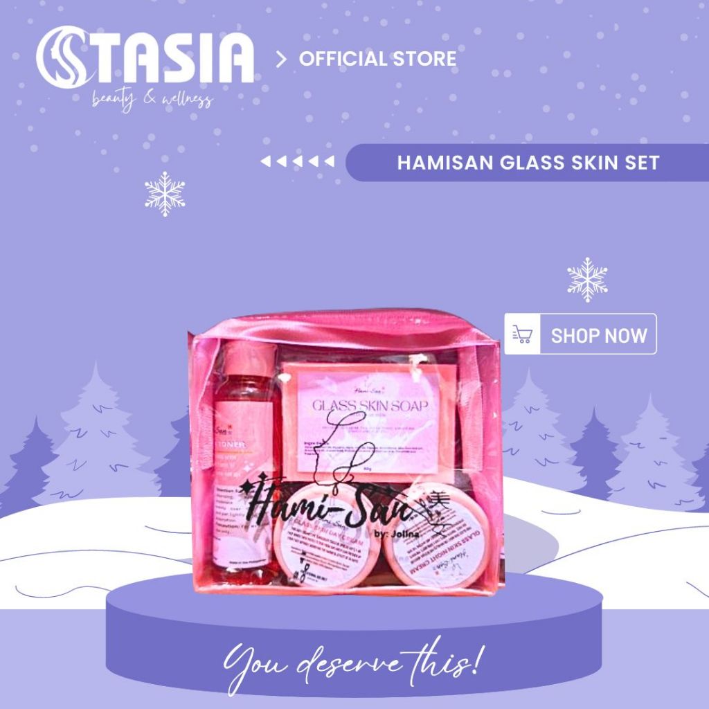 Hamisan Glass Skin Set (New Packaging) with Glass Skin Soap, Toner, Day ...