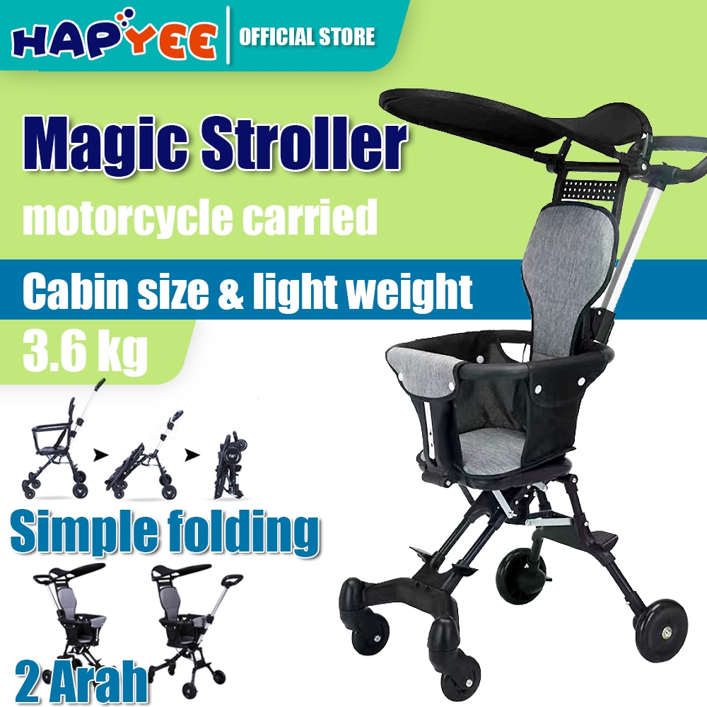 HAPYEE Foldable Stroller For Toddler Stroller Bike For Baby Lightweight Two Way Stroller For ...