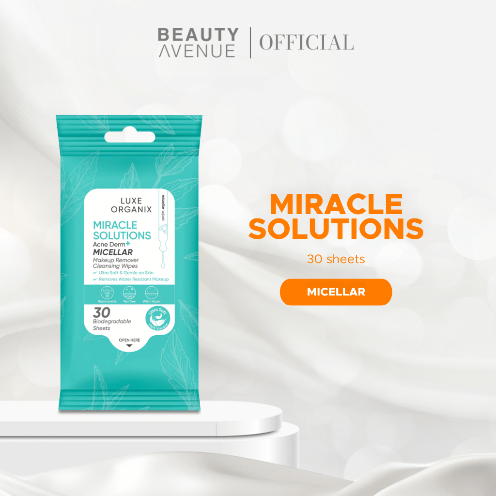 LUXE ORGANIX Miracle Solutions Acne Derm+Micellar Make Up Remover ...