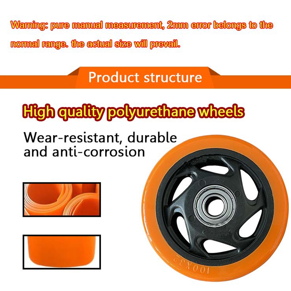 3/4/5 Inch Caster Heavy Duty PU Wheel, push cart wheel, No Steel Frame ...