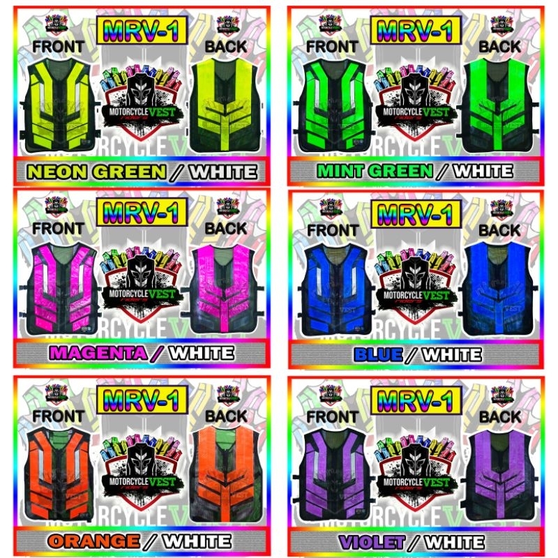 Motorcycle Rider Reflectorized Reflective Safety Vest Jacket (mrv 1 ...